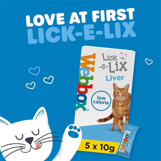 Webbox, Lick-e-Lix Liver Cat Treats - Pet Range