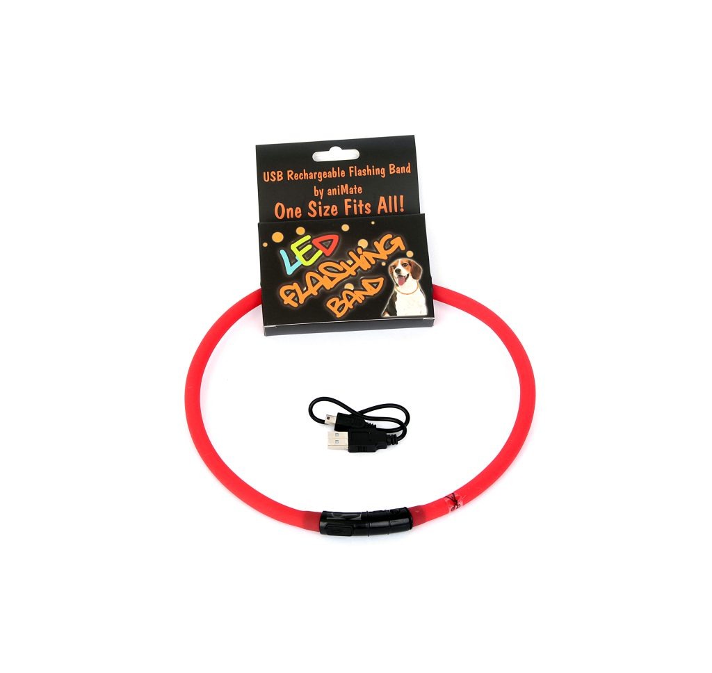AniMate, 70cm Flashing Red LED Band for Dogs - Pet Range