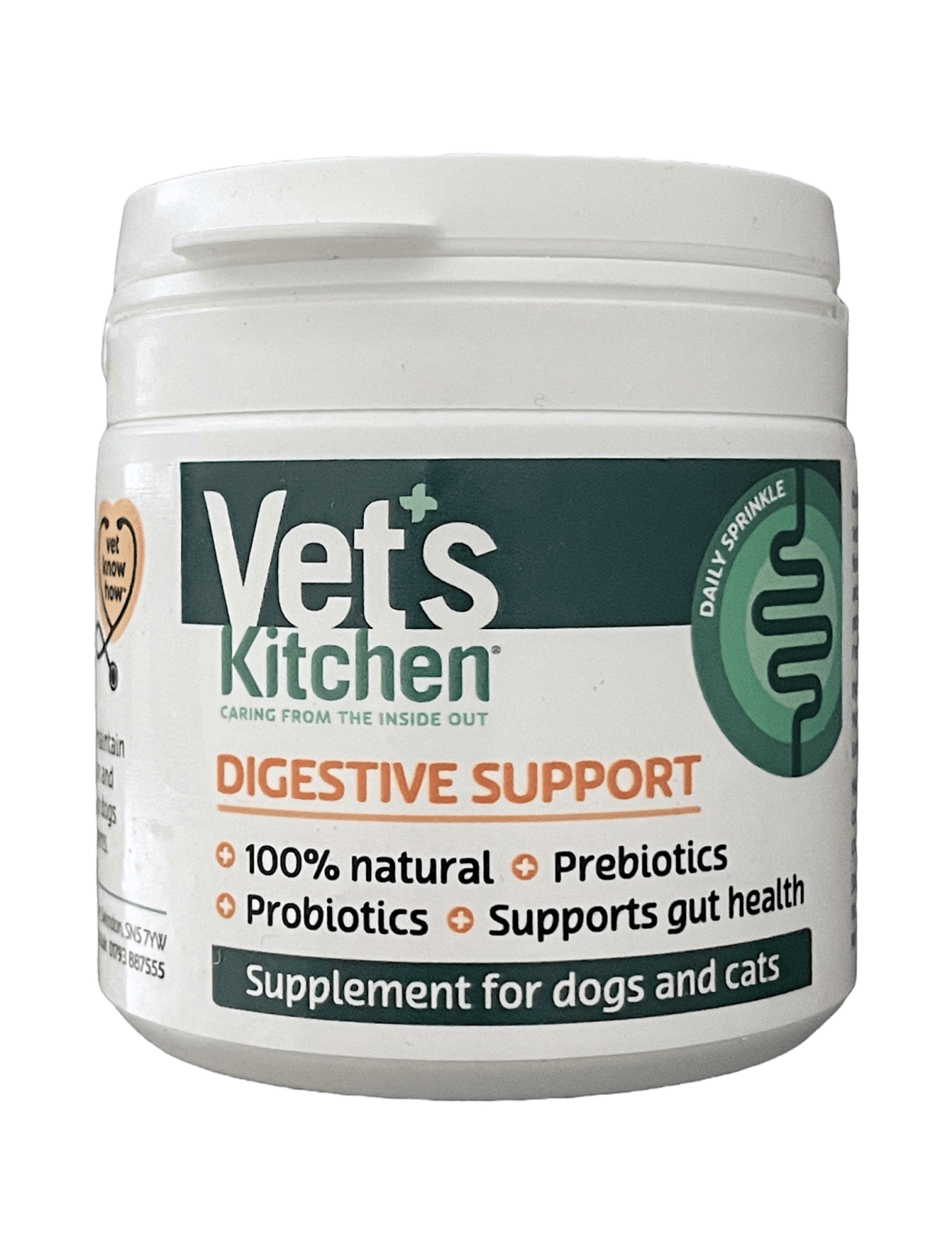 Vet's Kitchen, Digestive Support Supplement Powder for Dogs & Cats ...