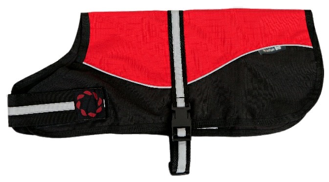 AniMate, Non-Padded Waterproof Dog Coat Red/Black - Pet Range AniMate, Non-Padded Waterproof Dog Coat Red/Black - Pet Range